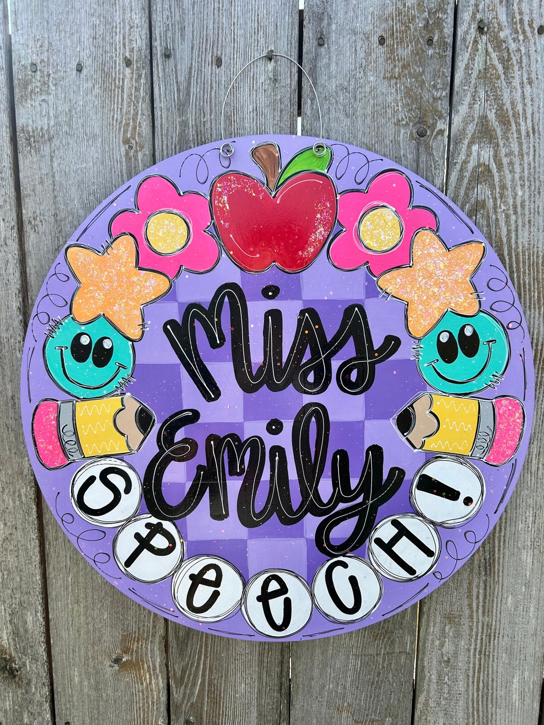 Teacher Door Hanger, Classroom Door Hanger, Classroom Decor, Pencil ...