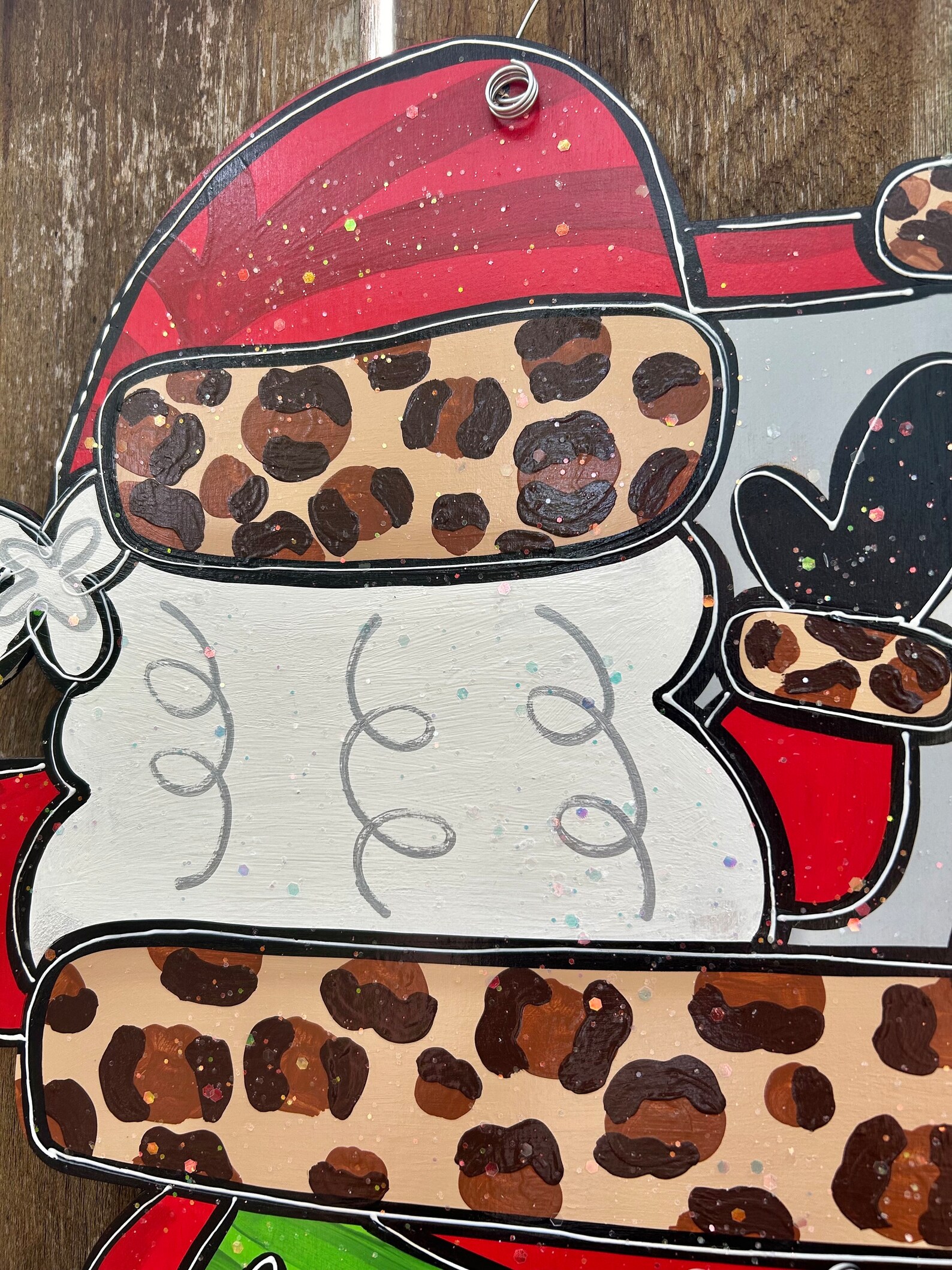 Christmas Door Hanger, Santa Door Hanger, Little Red Truck Door Hanger ...