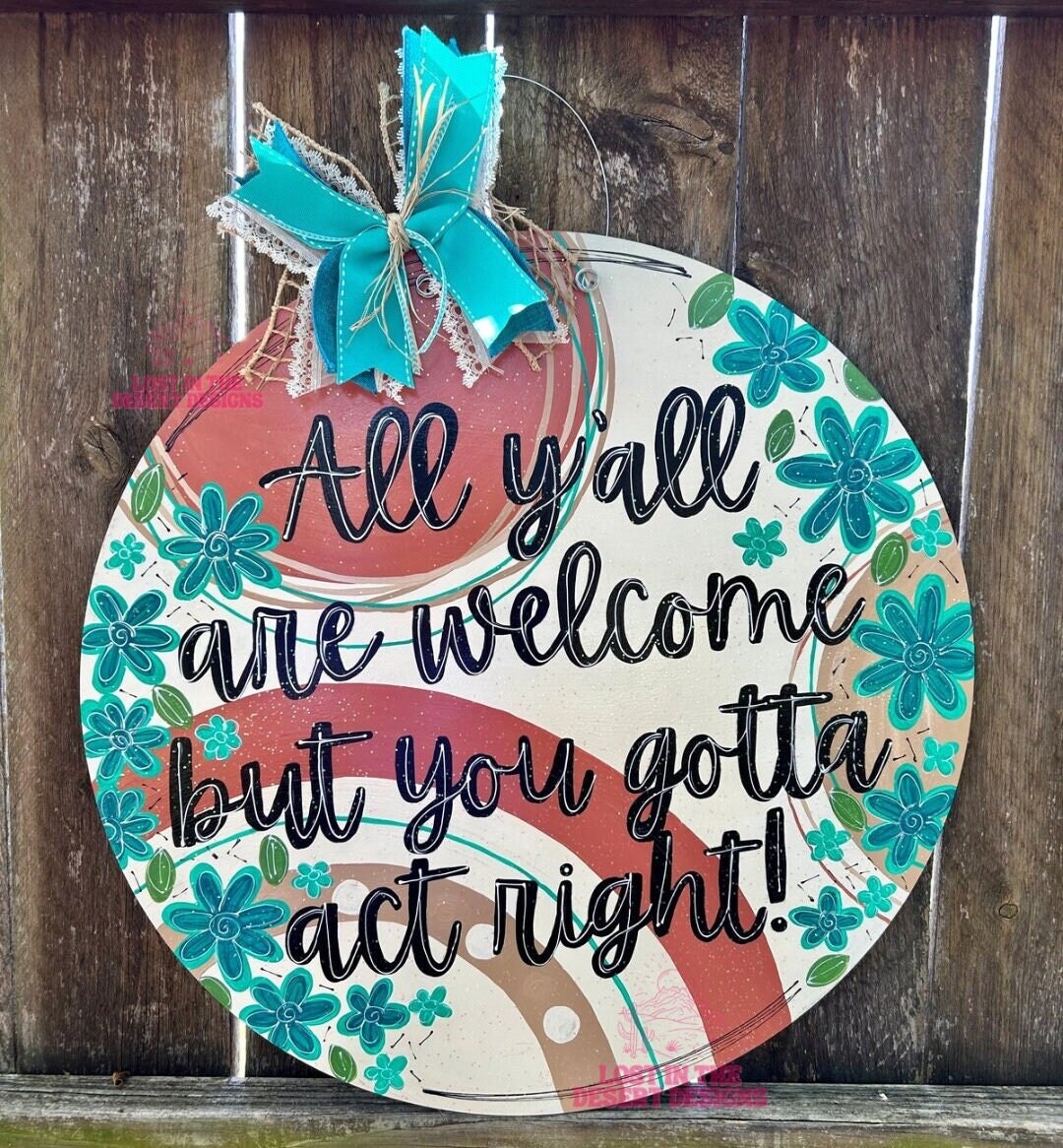PREORDER, Custom Door Hanger, Floral Door Hanger, Boho Door Hanger ...