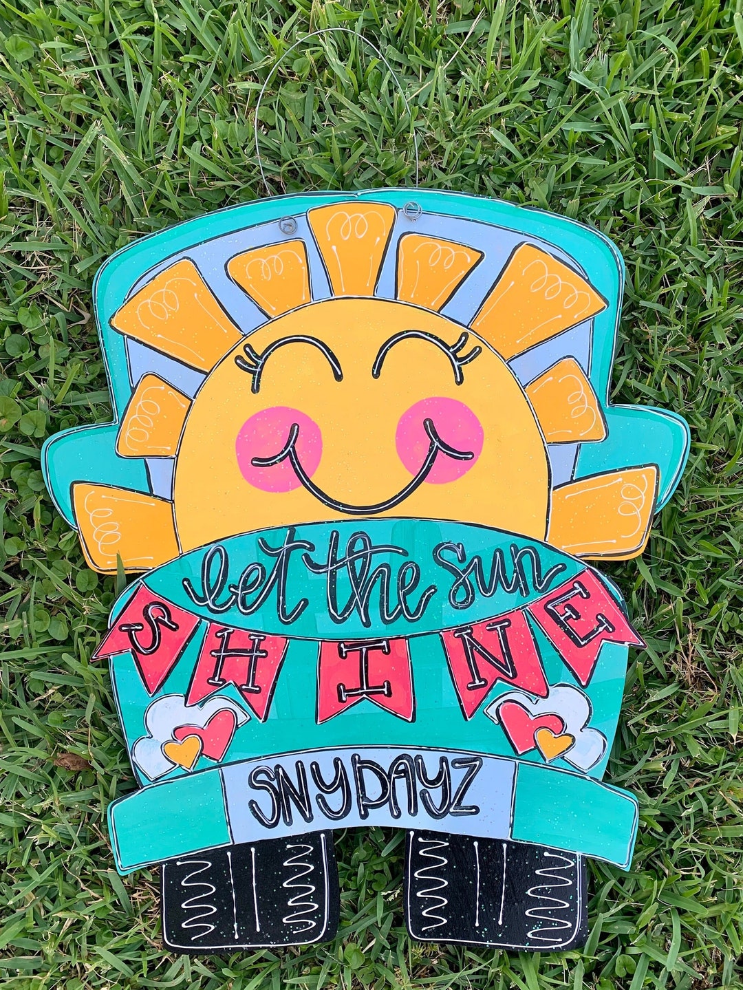 Vintage Truck Door Hanger, Summer Door Hanger, Summer Vibes Hanger, Sun ...