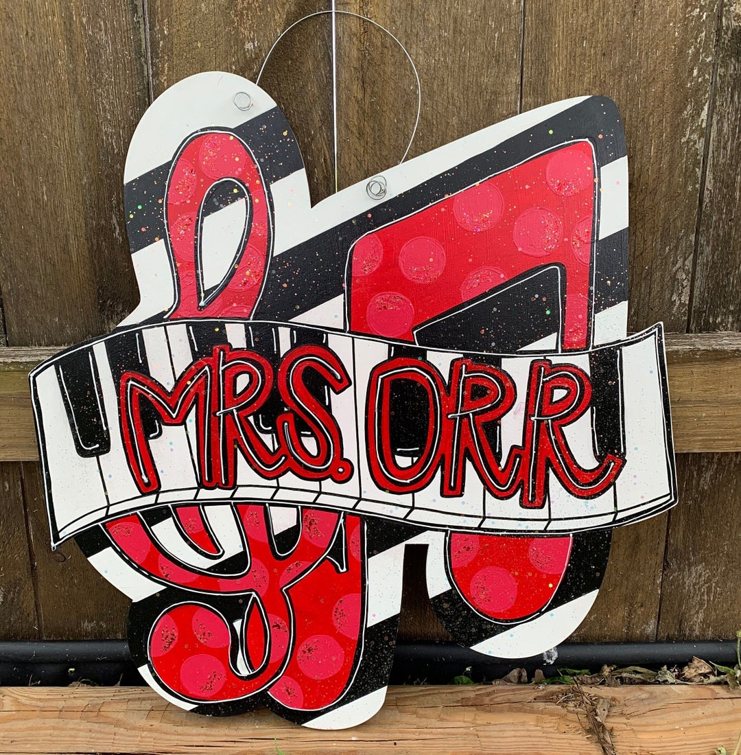 Music Door Hanger, Teacher Door Hanger, Music Class Door Hanger ...