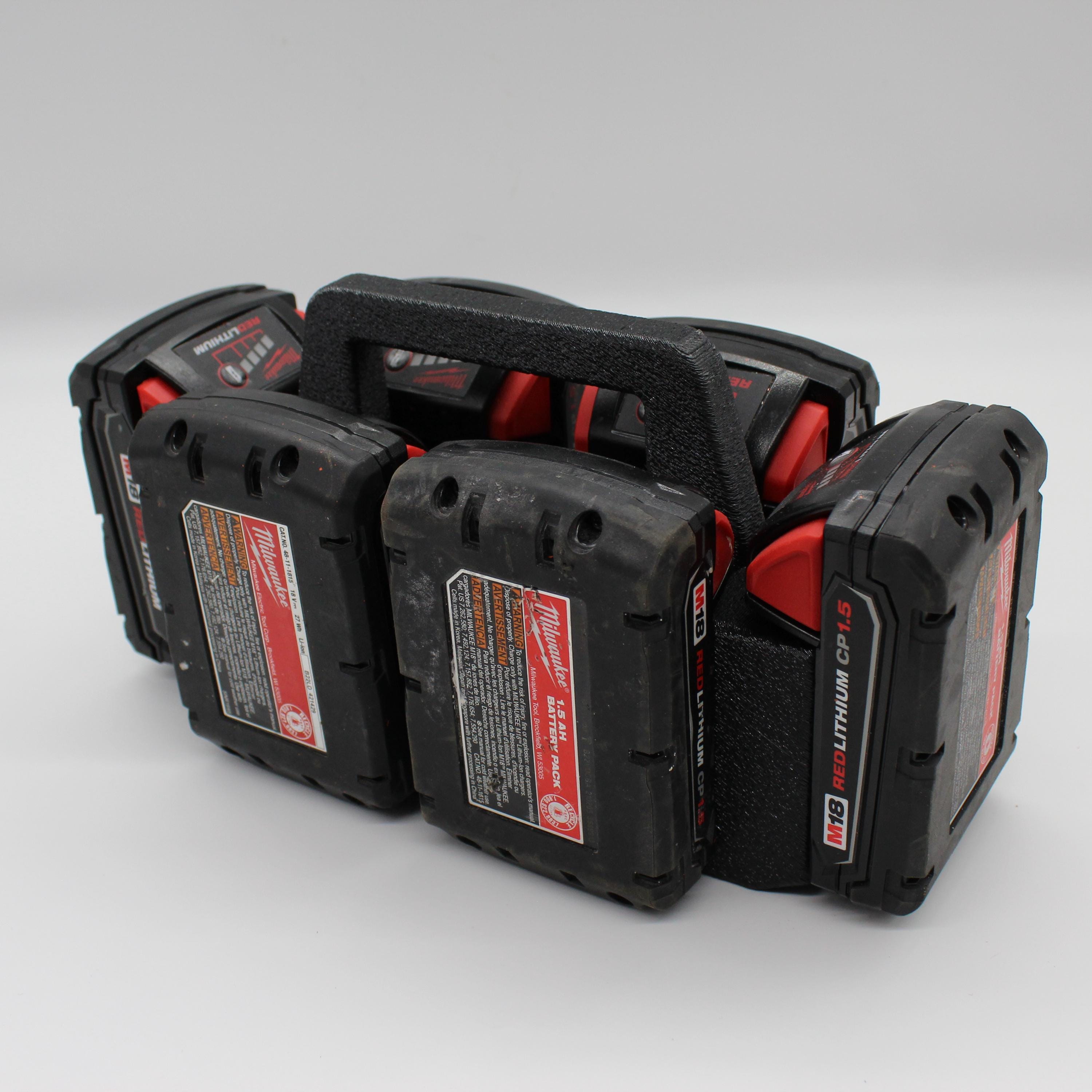 Milwaukee M18 6 Slot Battery Caddy Carrying Case Battery Holder - Etsy