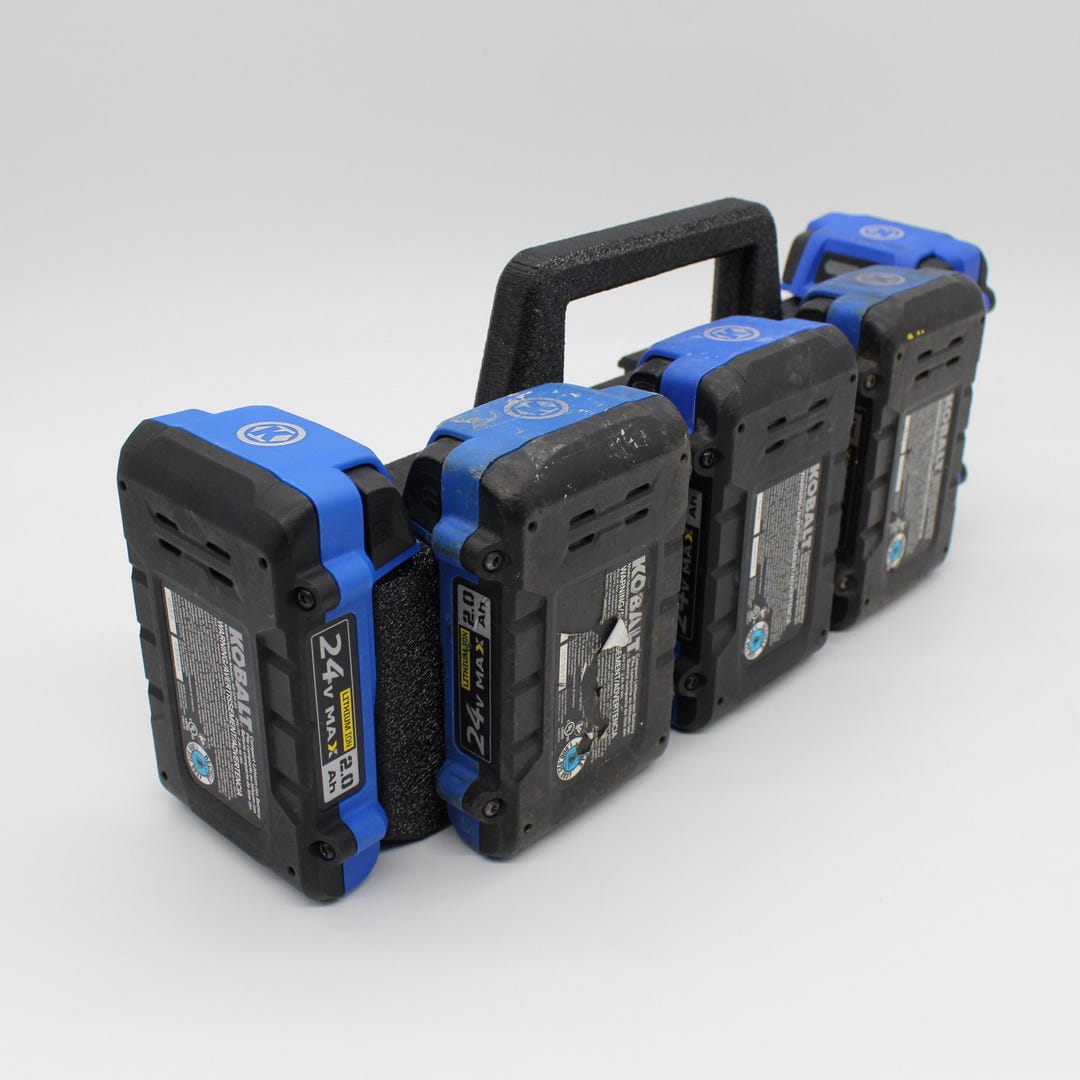 Kobalt 24 Volt 8 Slot Battery Caddy Carrying Case Battery Holder - Etsy