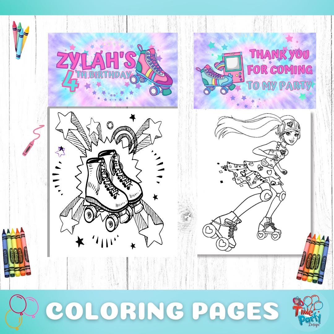 Skate Roll Coloring, Skate Roll Coloring Pages and Crayons, Skate Roll ...