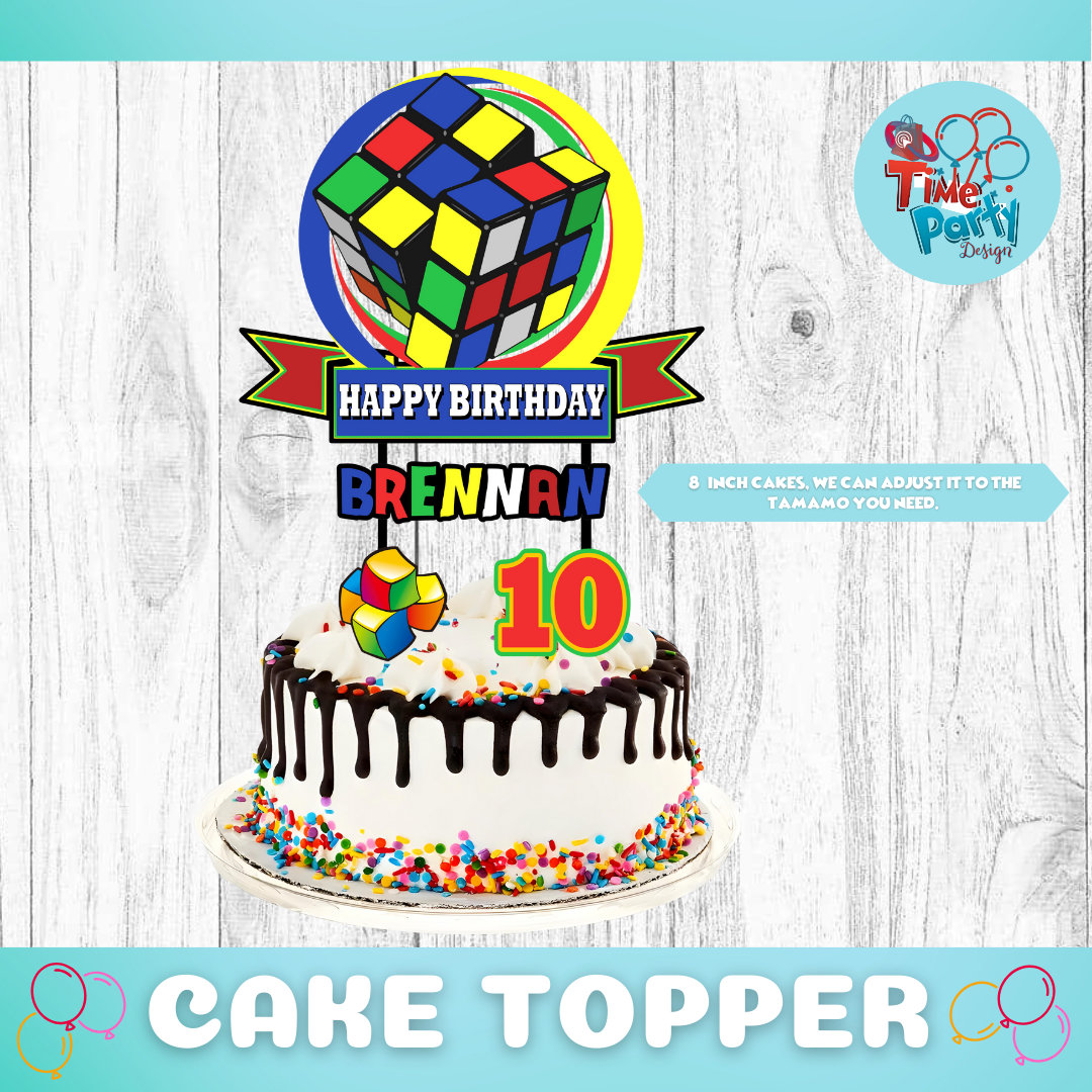 Cubo de Rubik, topper de pastel del Cubo de Rubik - Etsy México