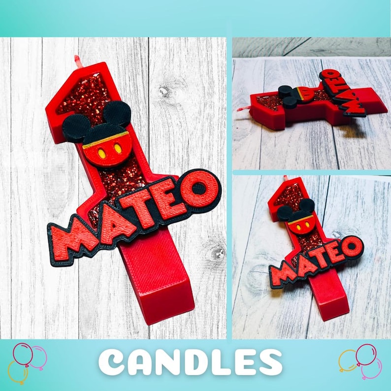 Mickey Mouse Birthday Candle, Cake Number Mickey Mouse, Mickey Mouse ...