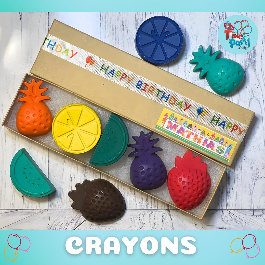 Fruit Crayons - Fruit Crayons -fruit Party Favors - Kids Gifts - Kids ...