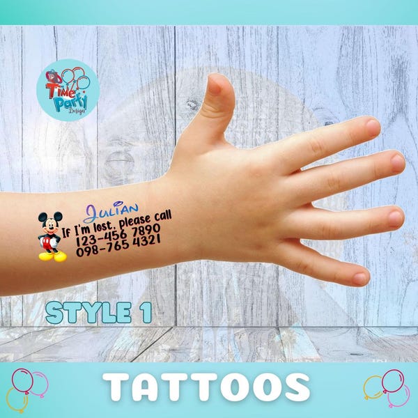 Phone Number Tattoo - Etsy