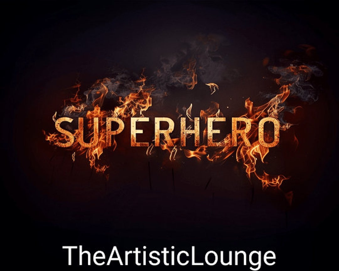 Superhero Logo Digital Download Burning Design - Etsy