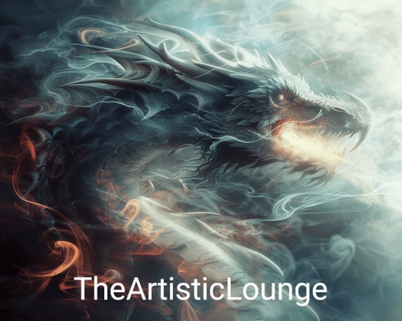Smoke-breathing Dragon Dynamic Digital Art Download Powerful Fantasy ...