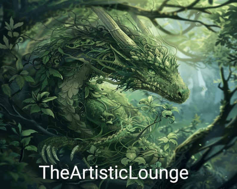 Mystical Forest Dragon Enchanted Digital Art Download Intricate Dragon ...