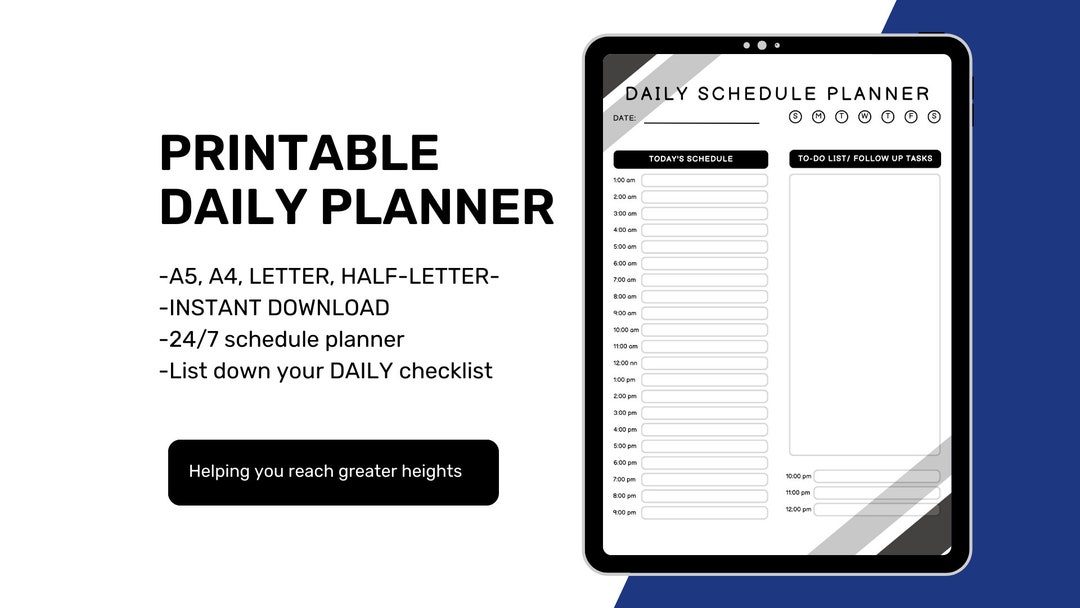 Daily Schedule and Checklist Tracker - Etsy
