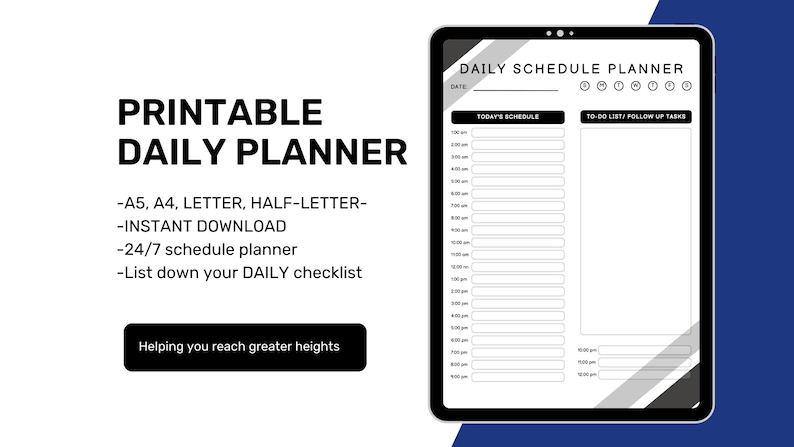 Daily Schedule and Checklist Tracker - Etsy