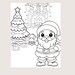 Coloring Page, Santa Claus, Santa Coloring, Christmas Tree, Chimney ...