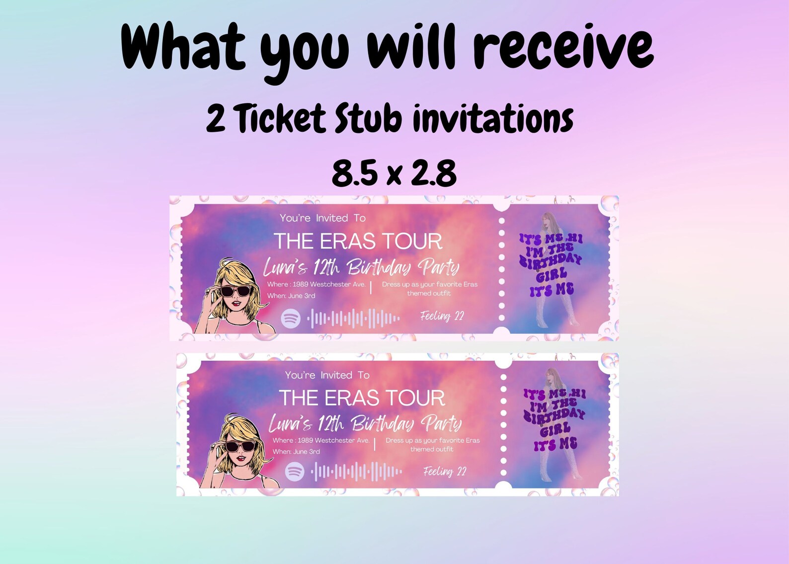 In My Birthday Era, Ticket Stub Invitation, Its Me, Im the Birthday ...