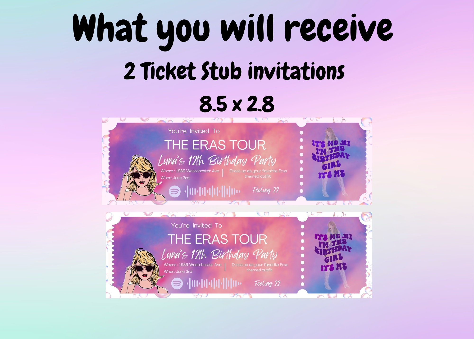 In My Birthday Era, Ticket Stub Invitation, Its Me, Im the Birthday ...