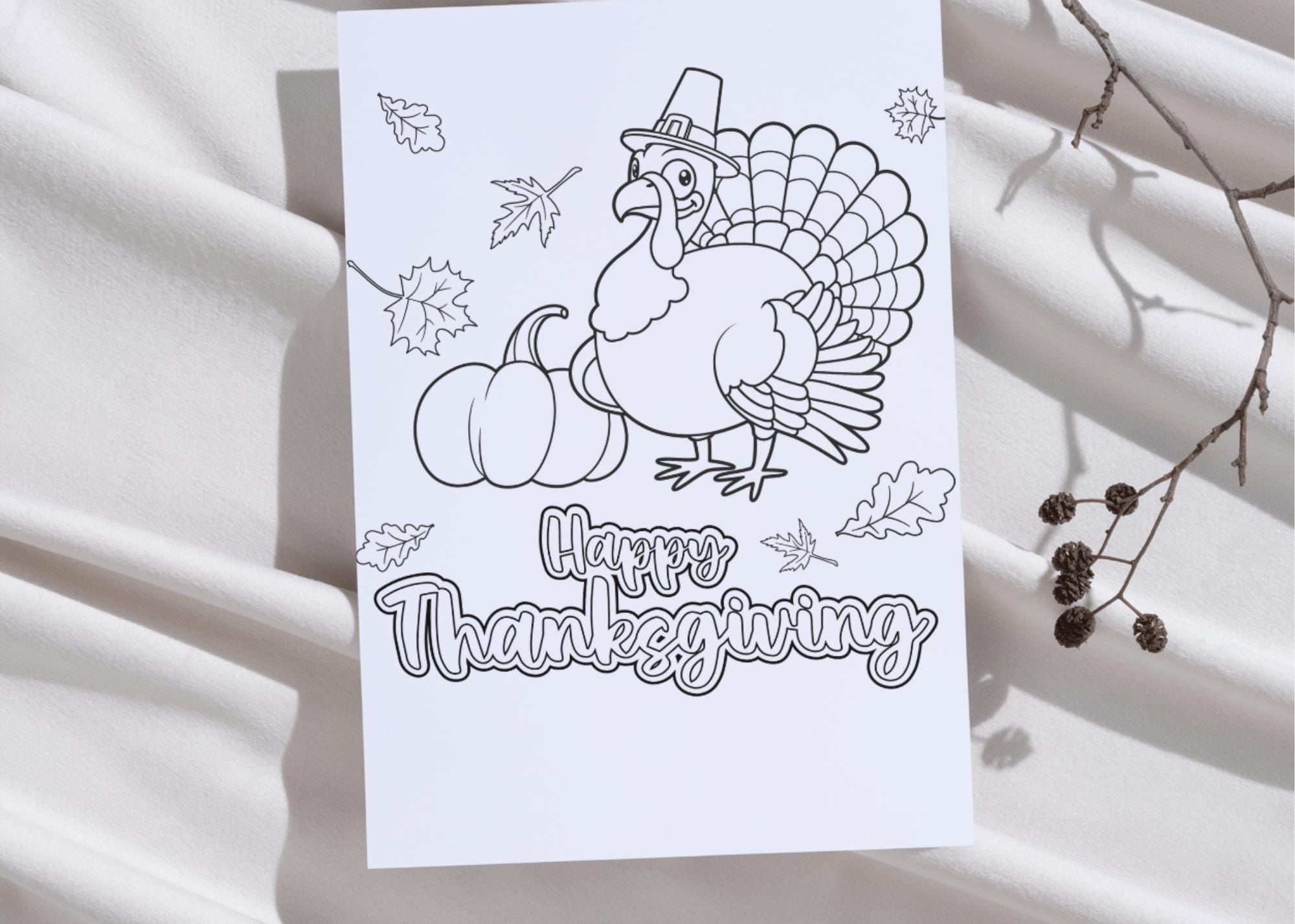 Coloring Activity, Thanks Giving, Kids Coloring, Turkey, Happy Thanks ...