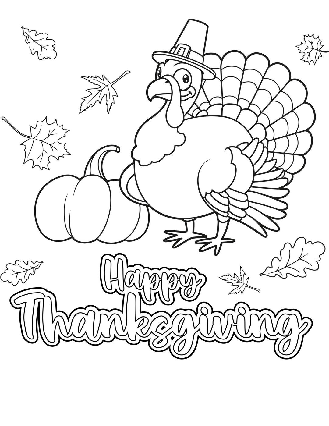 Coloring Activity, Thanks Giving, Kids Coloring, Turkey, Happy Thanks ...