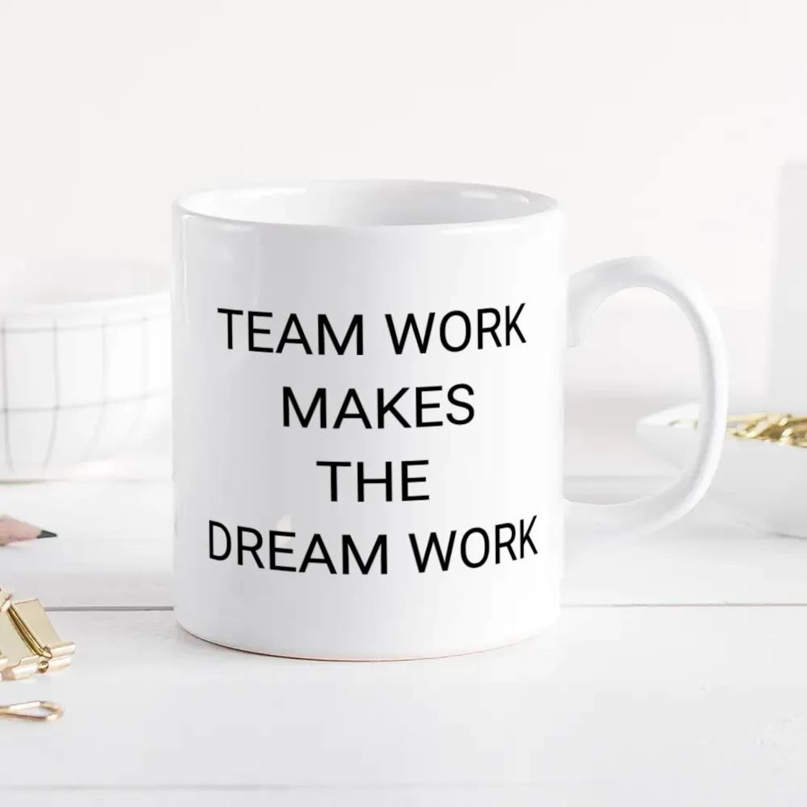 Teamwork Coffee Mug: Motivational Gift for Coworker & Boss - Etsy
