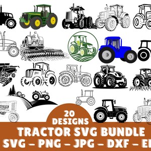 Tractor SVG Bundle, Tractor PNG Bundle, Tractor Clipart, Tractor SVG ...