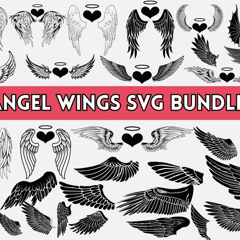 Angel Wing Svg - Etsy