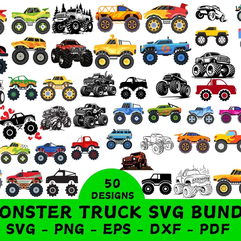 Monster Truck Svg - Etsy