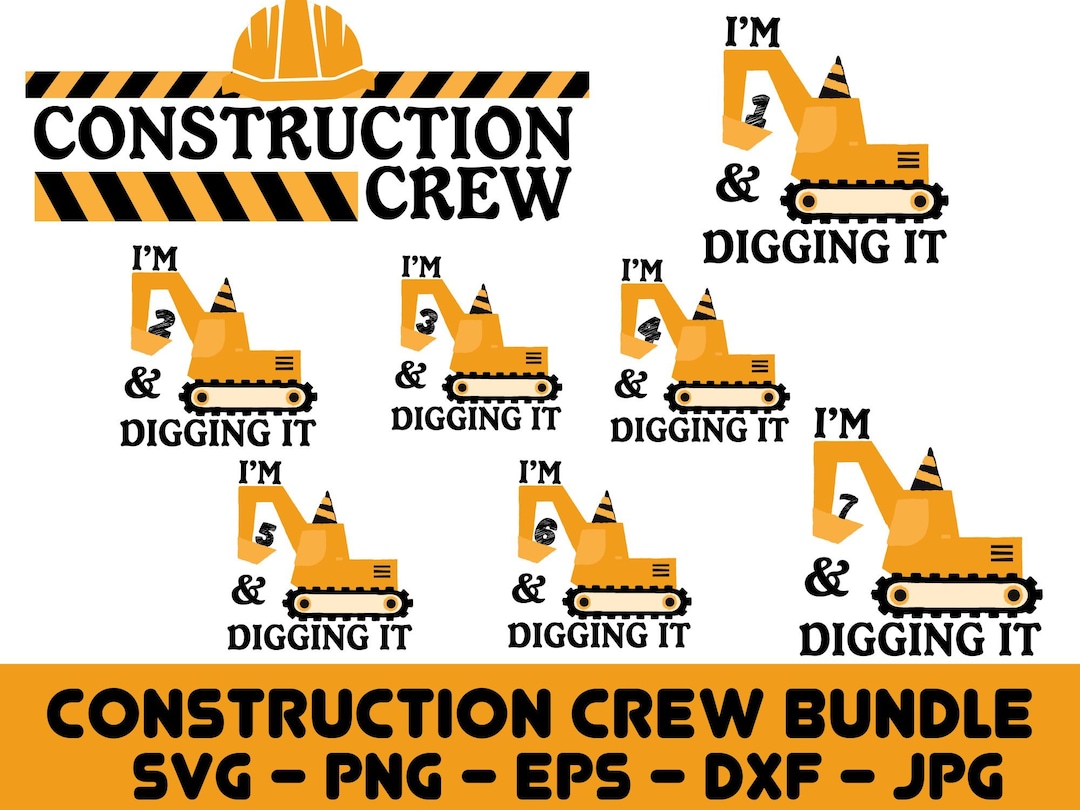 Construction Crew Svg Bundle, Construction Svg, Birthday Bundle Svg ...