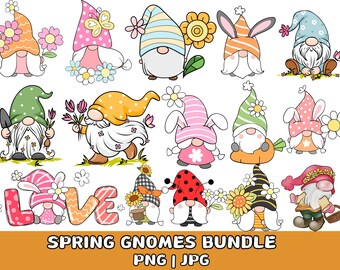 Spring Gnome Svg Garden Gnomes Svg Daisy Spring Gnomes Svg Gnomes ...