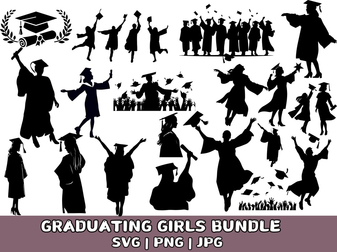 Graduating Girls, Students Graduation, Graduation Cap SVG, Graduate ...