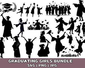 Graduating Girls, Students Graduation, Graduation Cap SVG, Graduate ...