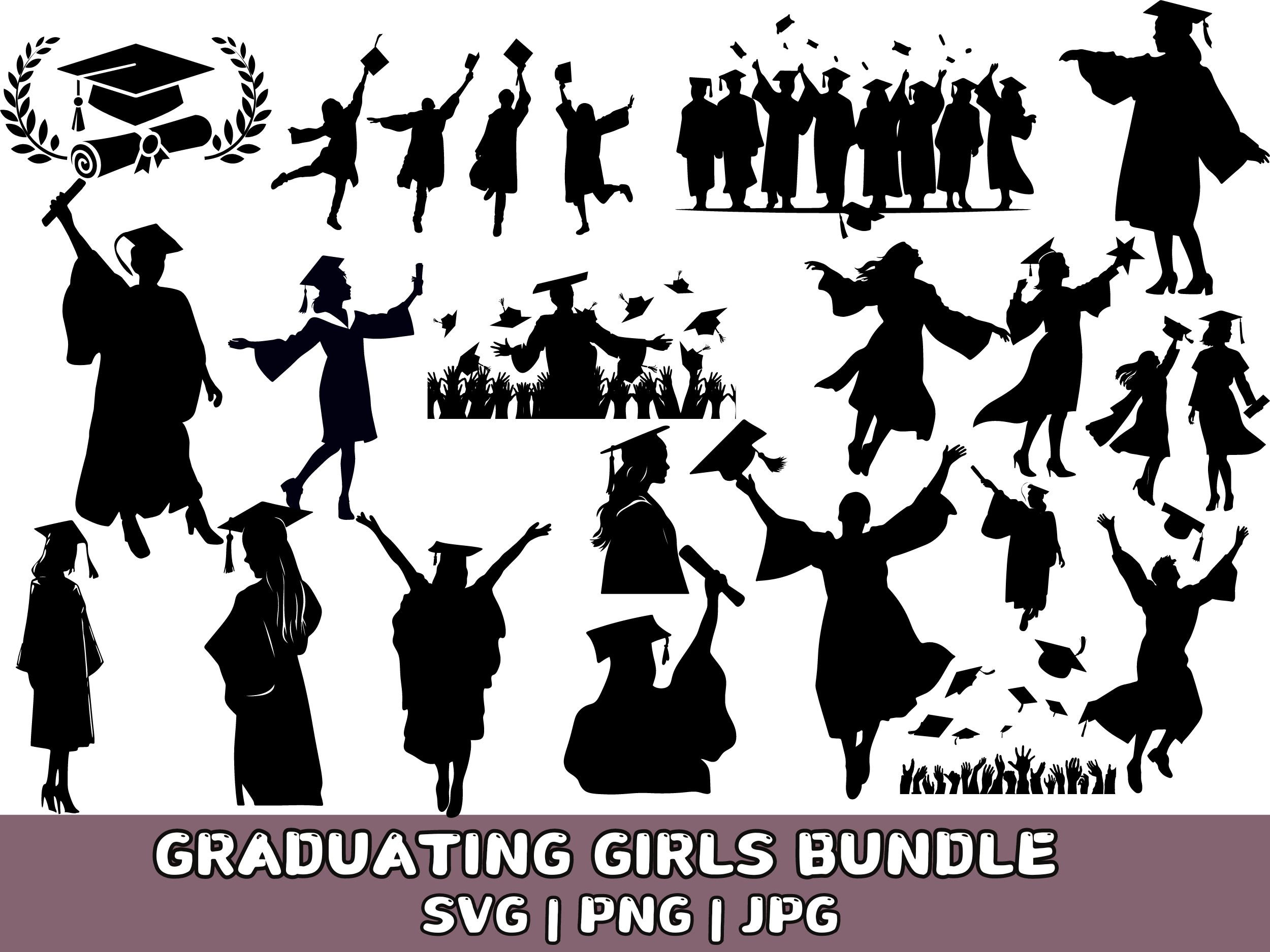 Graduating Girls, Students Graduation, Graduation Cap SVG, Graduate ...