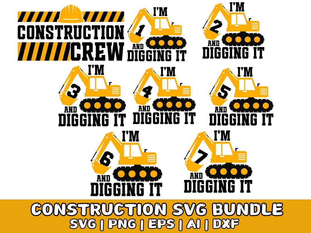 Construction Crew Svg Bundle, Construction Svg, Birthday Bundle Svg ...
