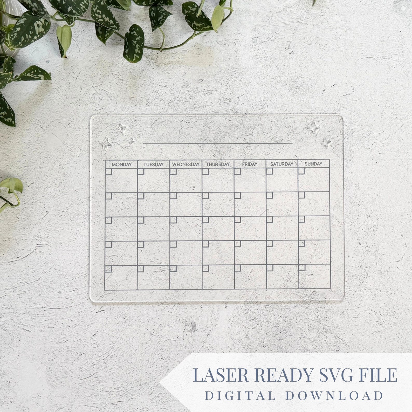 SVG - Acrylic Dry Erase Planner Bundle | Calendar, to Do Lists, Chore ...