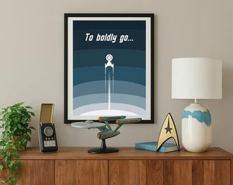 To Boldly Go Mini Print by Joshua Budich - Etsy