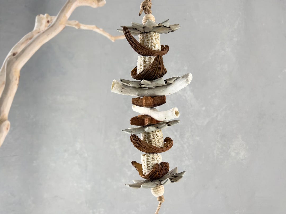 Babs Kebab Large Bird Chew Toy, Natural Bird Chewing Toy for Medium and ...