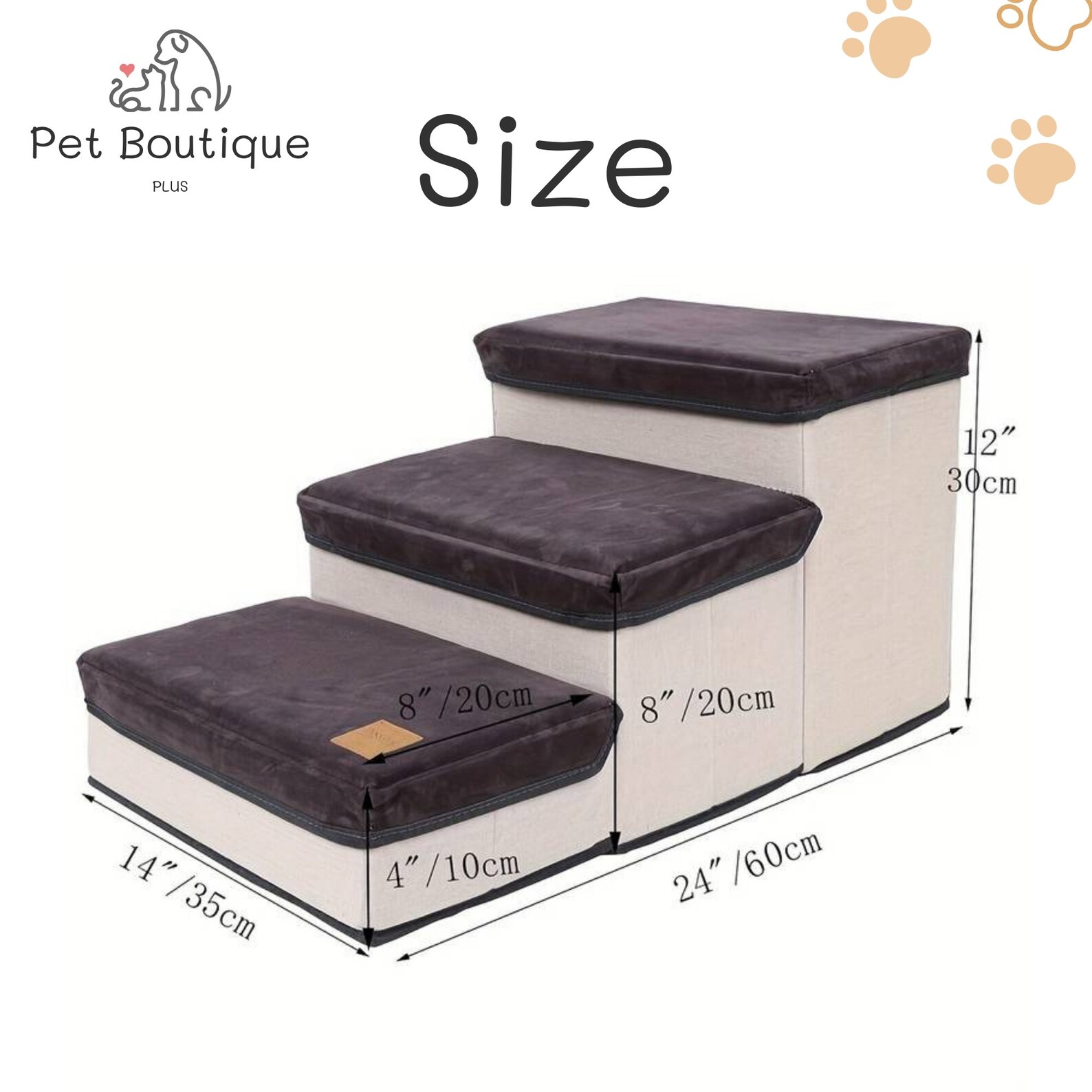 Dog Steps, Dog Step for Beds, Pet Ramp, Pet Steps, Wooden Dog Stairs ...