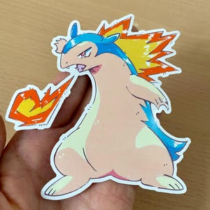 Typhlosion Sticker, Vinyl Die Cut, Pokemon, Fire Type, Decals for ...