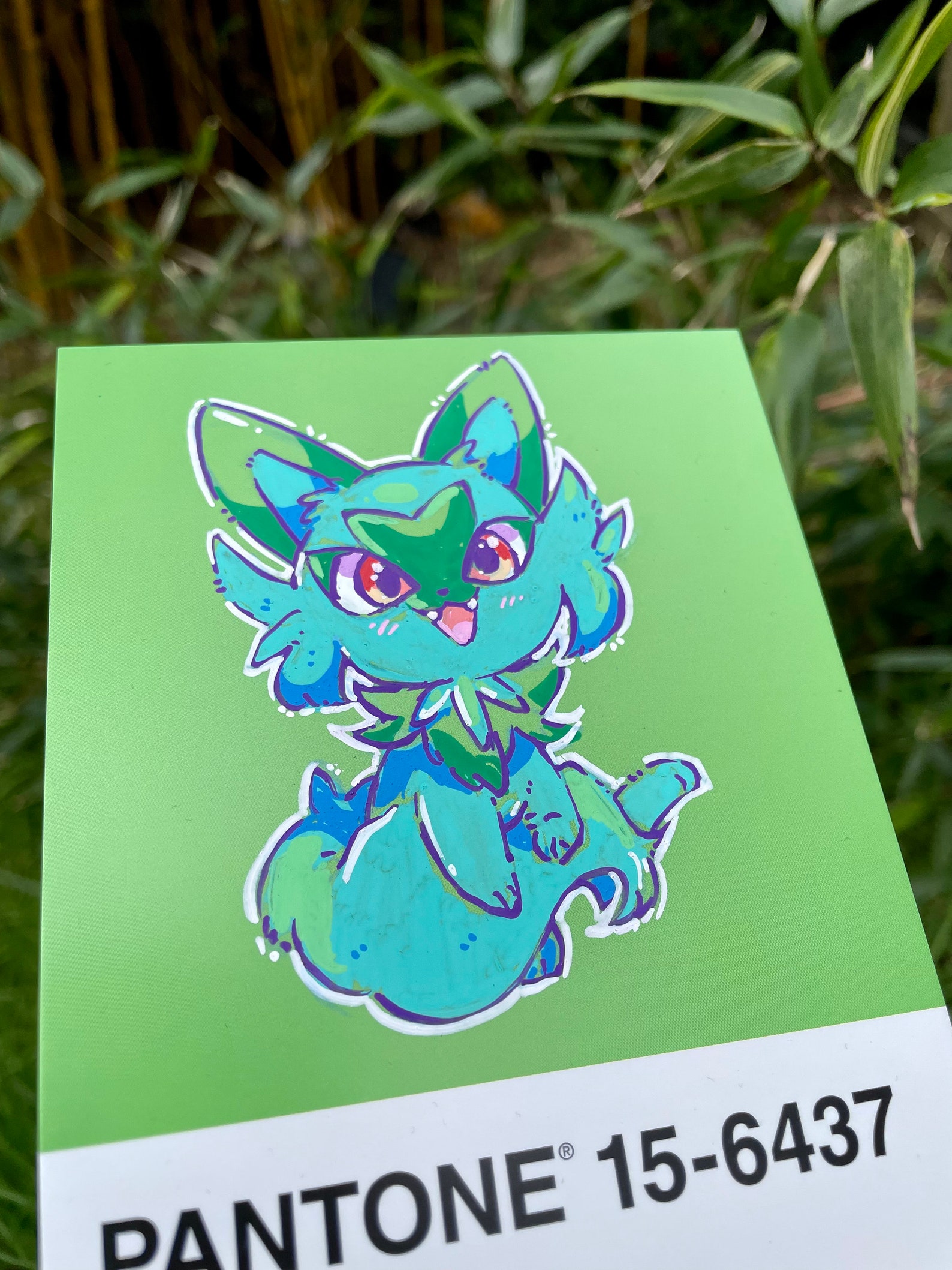 Sprigatito Custom Card Pokemon Art Animal Fan Handmade - Etsy UK