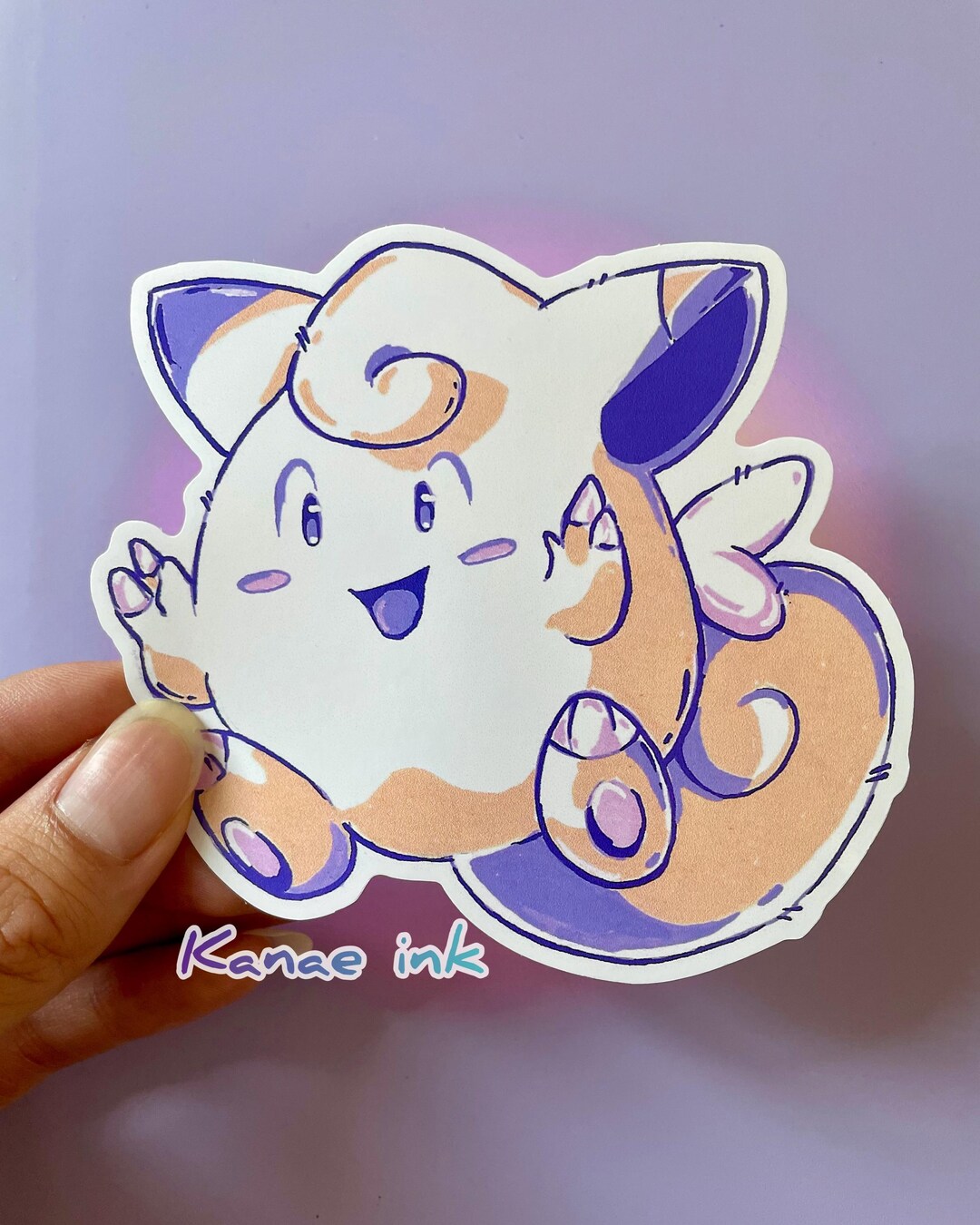 Clefairy Sticker, Fairy, Pokemon, Pastel, Vinyl, Decals for Laptop ...