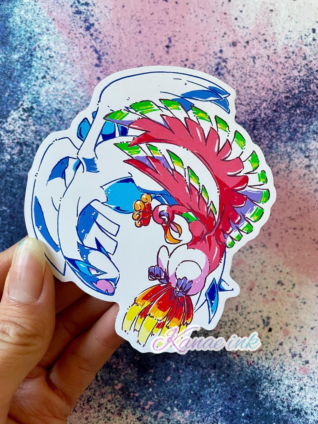 Lugia Ho Oh Sticker, Pokemon, Decals for Laptop, Water Bottle - Etsy