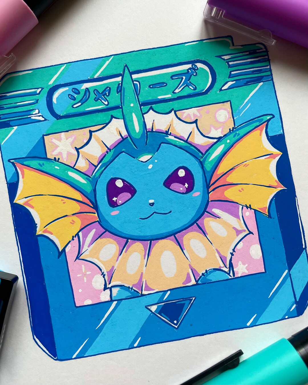 Vaporeon Gameboy Print Pokemon Eeveelutions - Etsy