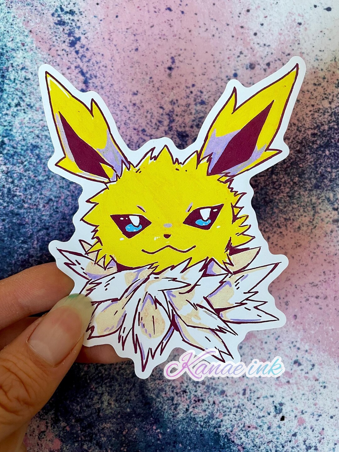 Jolteon Sticker, Vinyl Die Cut, Pokemon, Eeveelution, Decals for Laptop ...