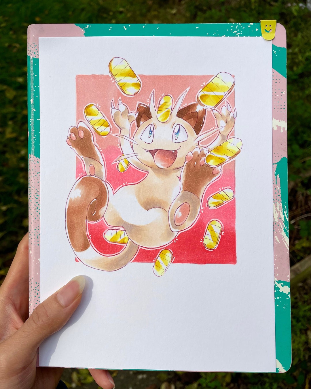 Payday Meowth Print Pokemon Art Print Anime Fanart Cute Cat - Etsy