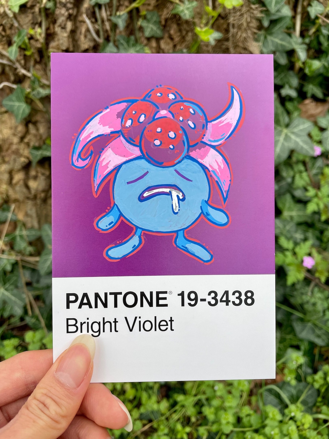 Gloom Handmade Card, Pokemon Artwork Handpainted With Acrylic, Pantone ...