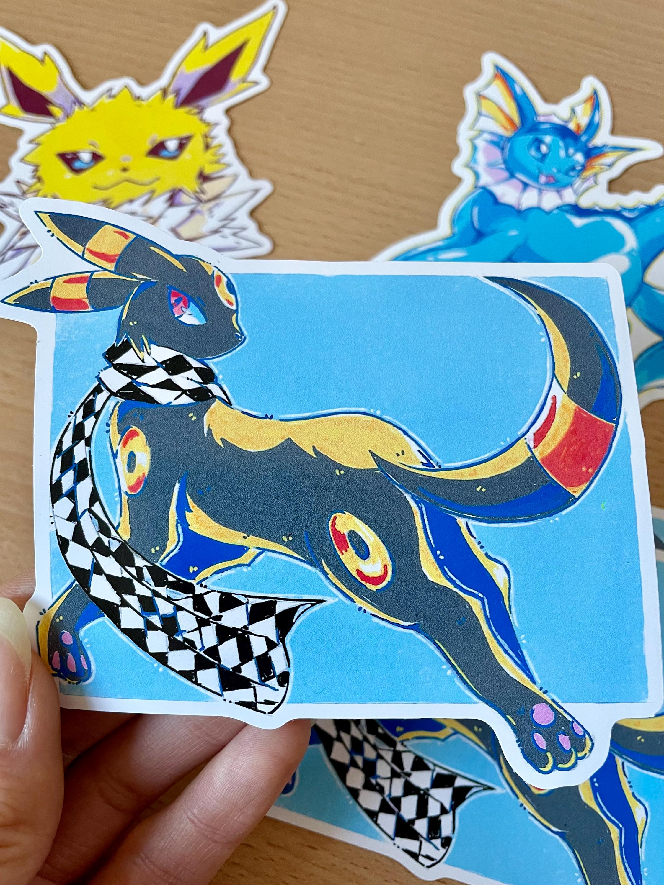 Umbreon Sticker, Vinyl Die Cut, Pokemon, Eeveelutions, Decals for ...