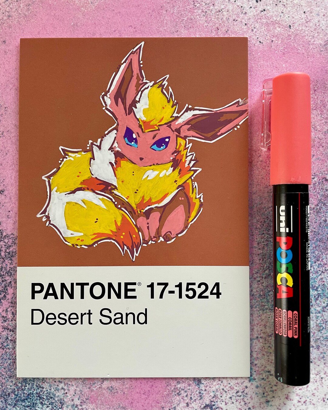 Flareon Custom Card Eeveelution Pokemon - Etsy