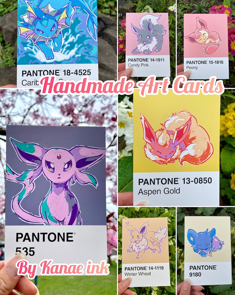 Gloom Handmade Card, Pokemon Artwork Handpainted With Acrylic, Pantone ...