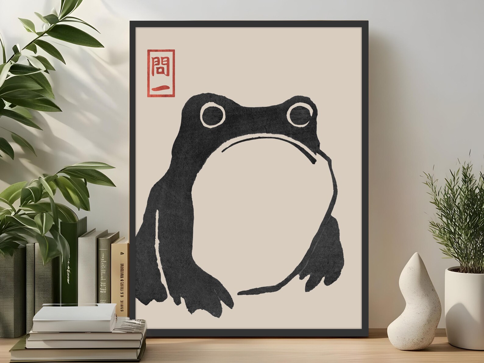 Japanese Matsumoto Hoji Frog Set of 3 Woodblock | Black Frogs and Toads ...