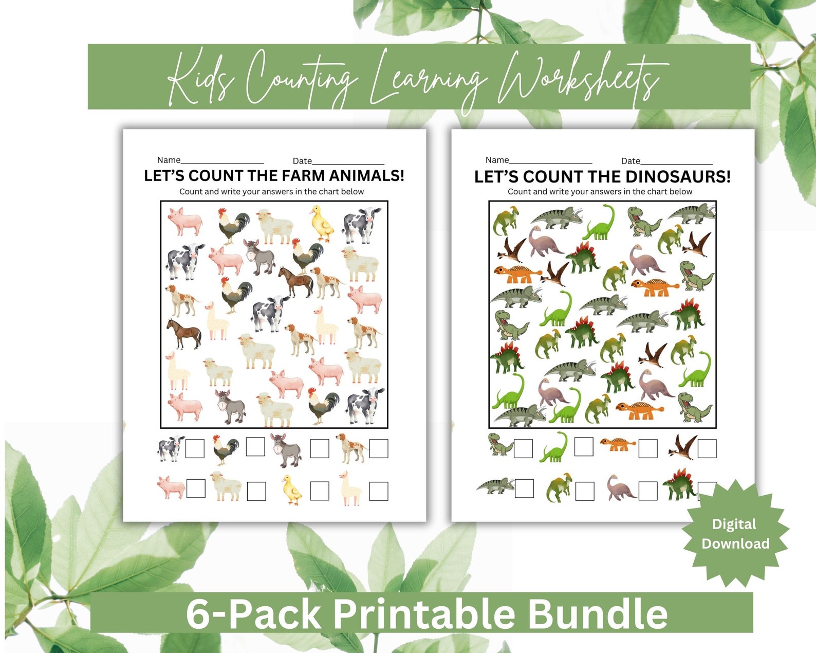 Counting Worksheets, Preschool Counting, A Fun Way to Learn to Count ...