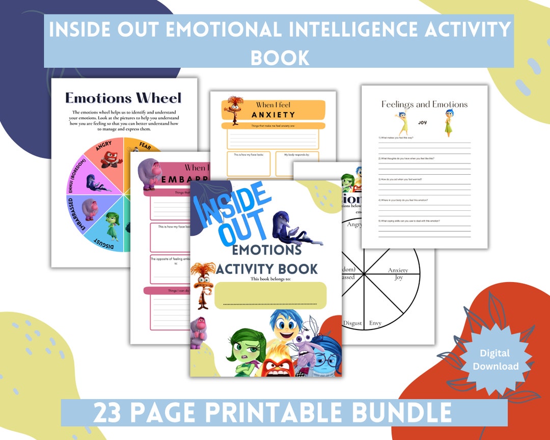 Inside Out Activity Book, Inside Out Emotional Intelligence Busy Booklet, Homeschool, Appealing ...